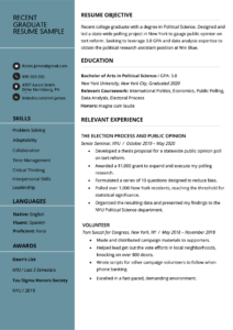 Recent College Graduate Resume Examples & How to Write | POST A RESUME ...