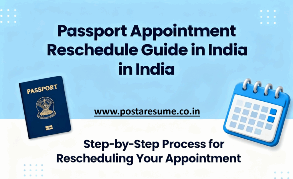 How to Reschedule Your Passport Appointment in India: Step by Step ...