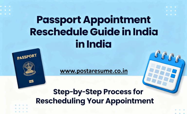 How to Reschedule Your Passport Appointment in India: Step by Step ...